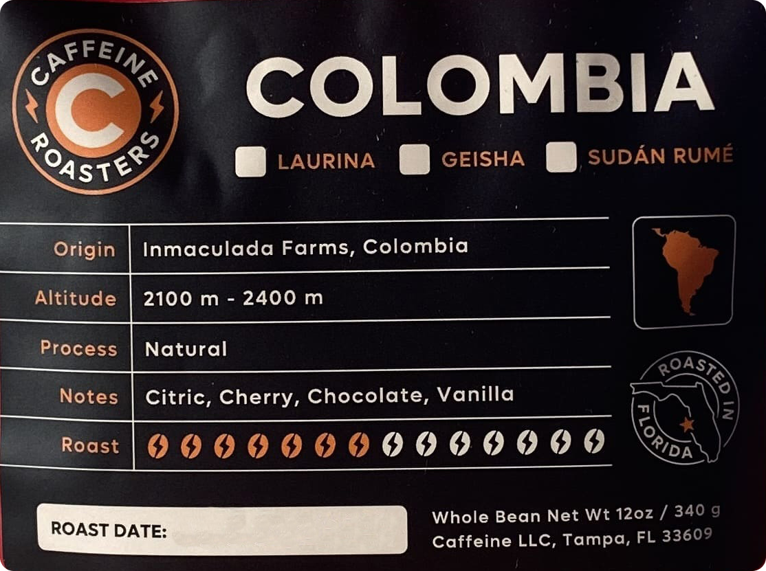 Colombian, Medium Roast Coffee – Caffeine Roasters